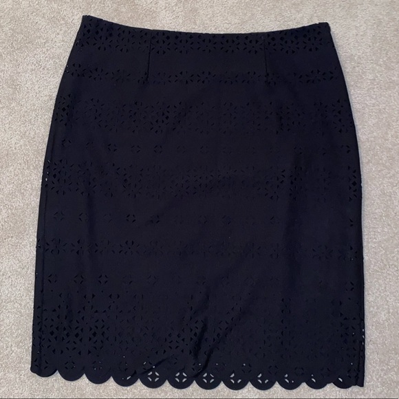 Banana Republic | Skirts | Banana Republic Black Laser Cut Pencil Skirt ...